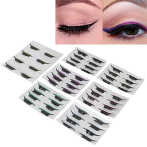 28 Pairs of False Eyelashes, 7 colors Reusable Eyelash Stickers Makeup Sticker Waterproof Eye Line Strip Stickers for Women Halloween Masquerade Carnival