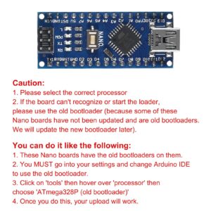 AITIAO 4Pcs for Nano V3.0 ATmega328P Module CH340G 5V 16M Mini USB Micro Controller Development Board with PIN Headers(Without USB Cable)