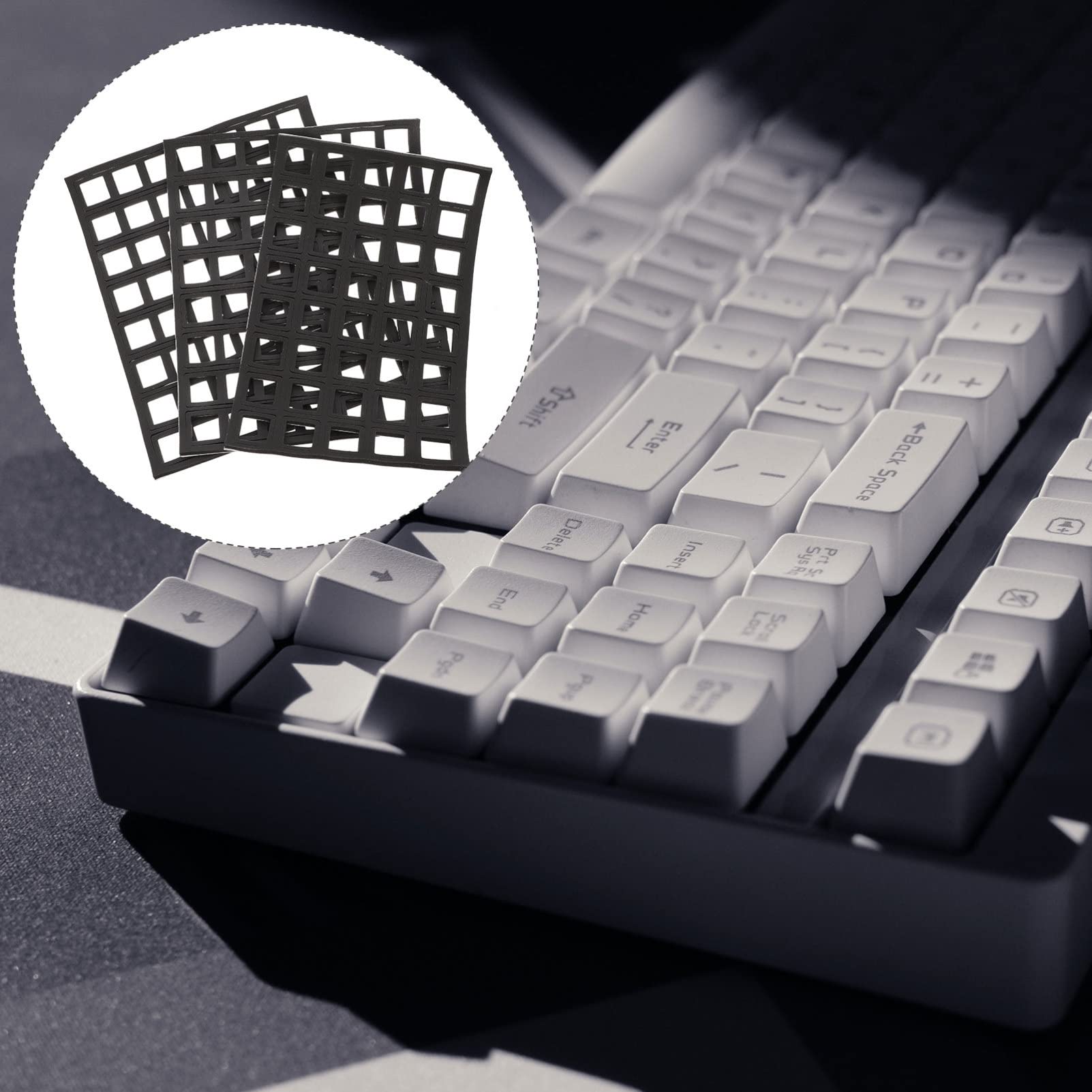 SOLUSTRE 1 Set Keyboard Keyboard Pad Korean Sponge Sponge Positioning Plate Accessories Mechanical Keyboard Damper Sticker Keyboard Sound Reducers Keyboard pad