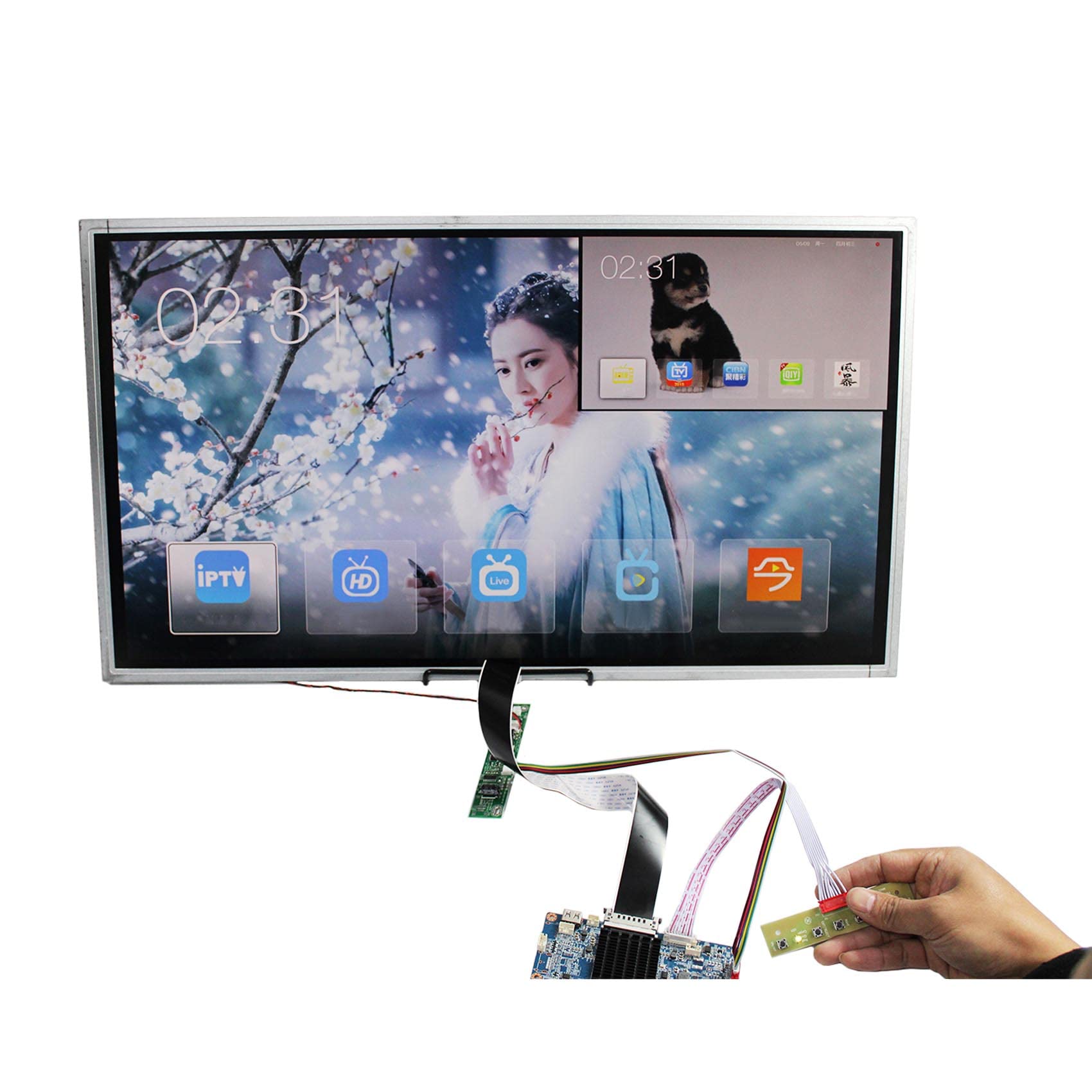 VSDISPLAY HDMI DP LCD Controller Driver Board for 28 inch M280DGJ 4K 3840x2160 60HZ LCD Screen Display Picture in Picture