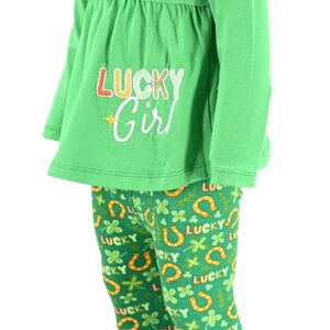 Unique Baby Girls 3 Piece St Patricks Day Lucky Girl Outfit (5Y, Green)