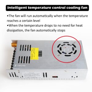 480W 36V DC Power Supply Adjustable DC Power Voltage Converter, AC 110V-220V to DC 0-36V Module Switching Power Supply Digital Display 480W Voltage Regulator Transformer Built in Cooling Fan