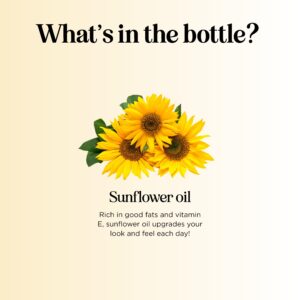 Sunflower Oil for Hair Skin and Nails - Aromatherapy Carrier Oil for Essential Oils Mixing and Hair Oil - Body Oil Cleanser for Face Anti Aging Skin Care and Moisturizing Body Oil for Dry Skin 16oz