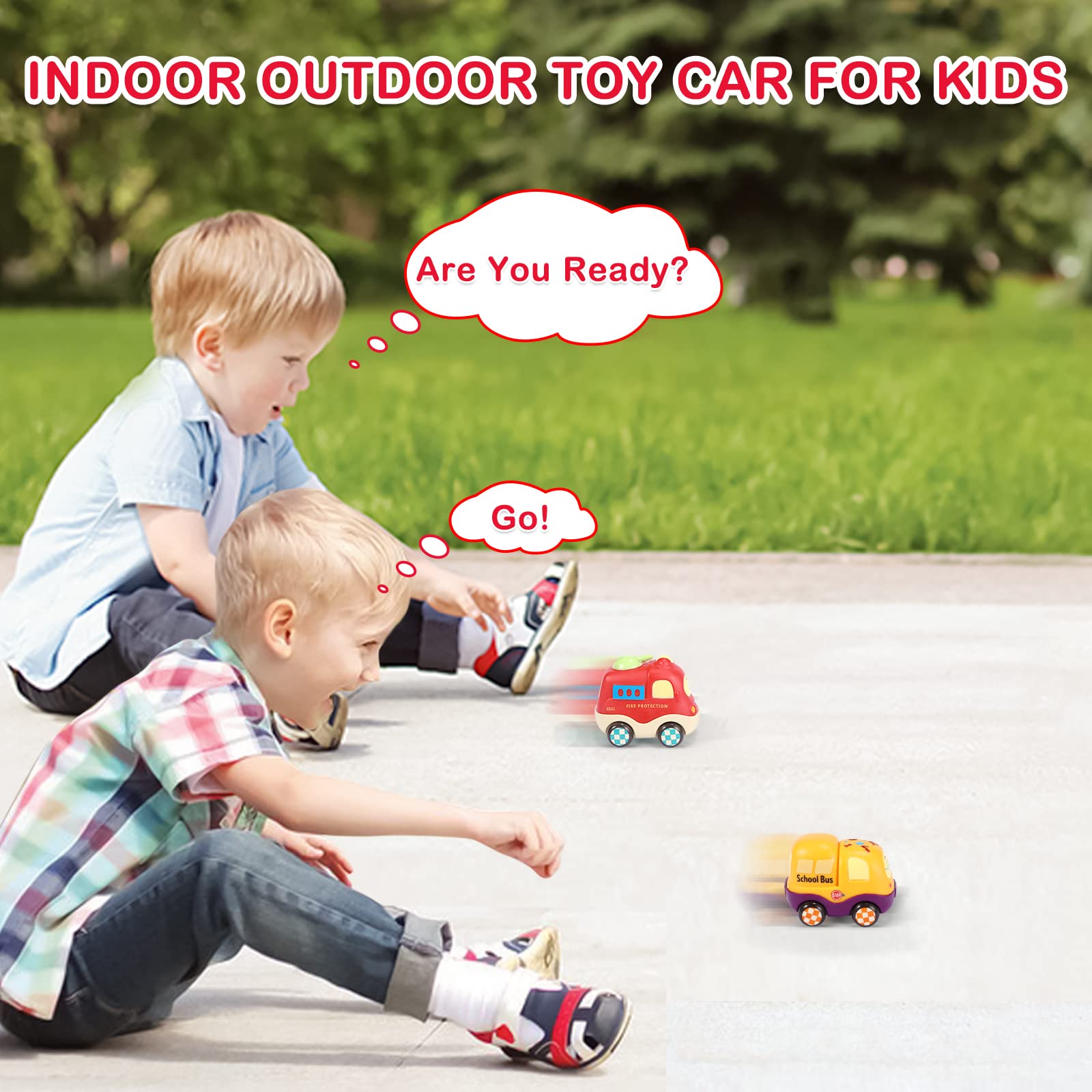 Baby Toy Cars for 1 Year Old Boy Pull Back Cars Toddler Toys Age 1-2 Cartoon Truck Toys for 2 Years Old Boy Town Vehicles Baby Toys 12-18 Months First Birthday Gifts for 1 2 3 Year Old Boys Girls