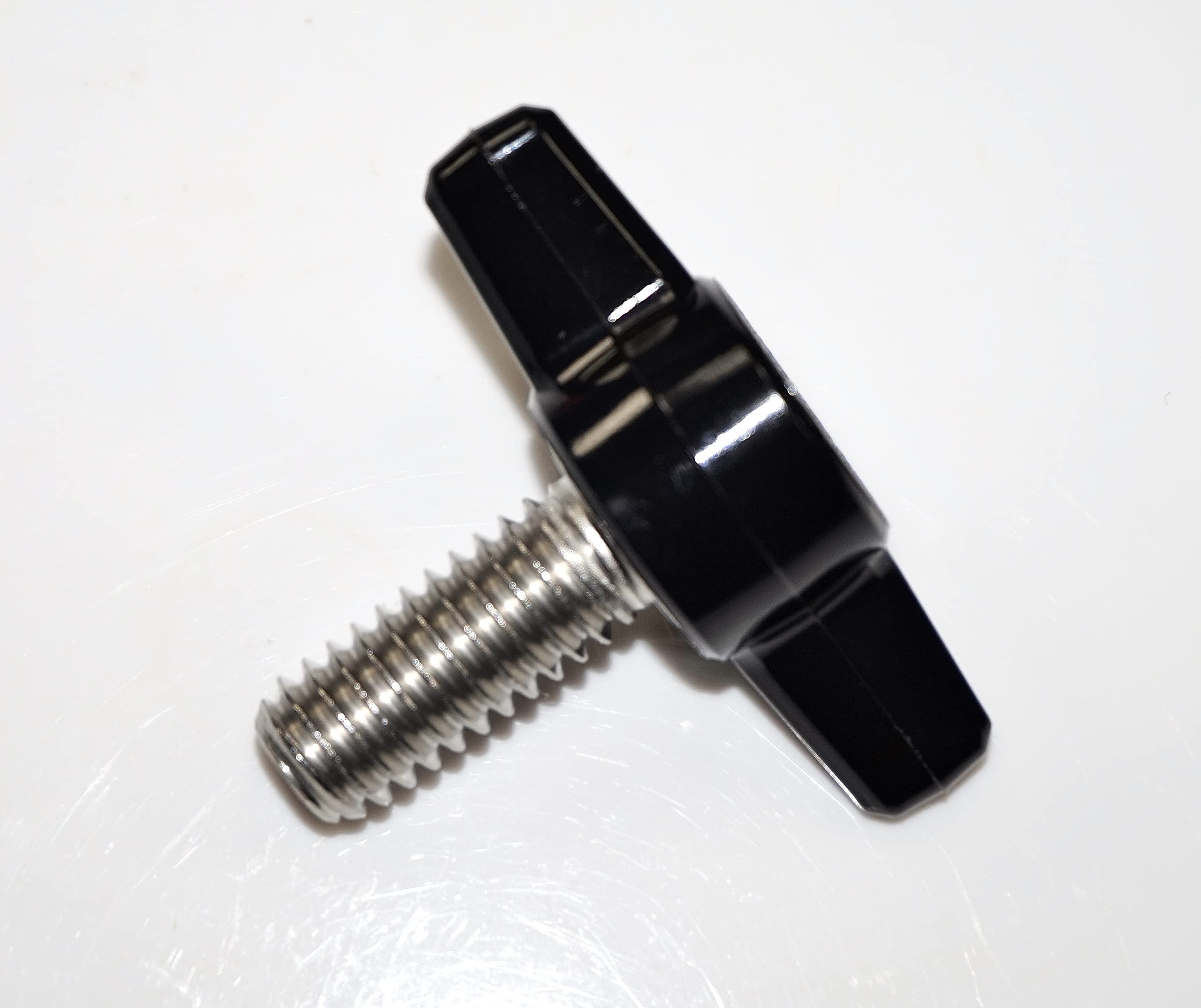 5/16”-18 x 3/4" Thumb Screw Stainless Steel Black Thumbscrews Tee Wing Thumb Screws Coarse Threads Plastic Knob Thumbscrew Stud 3/4" - Built in USA - Packs of 2,4,or 6pc’s (4)