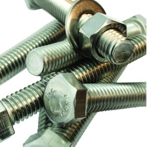 1/2" -13 x 4. 304-STAINLESS Steel Bolts, Nuts & WASHERS - 18-8 HEX Head Bolt - 304 Grade. General Purpose - Bolts + Nuts + Washers - 1/2 in x 4 in (5)