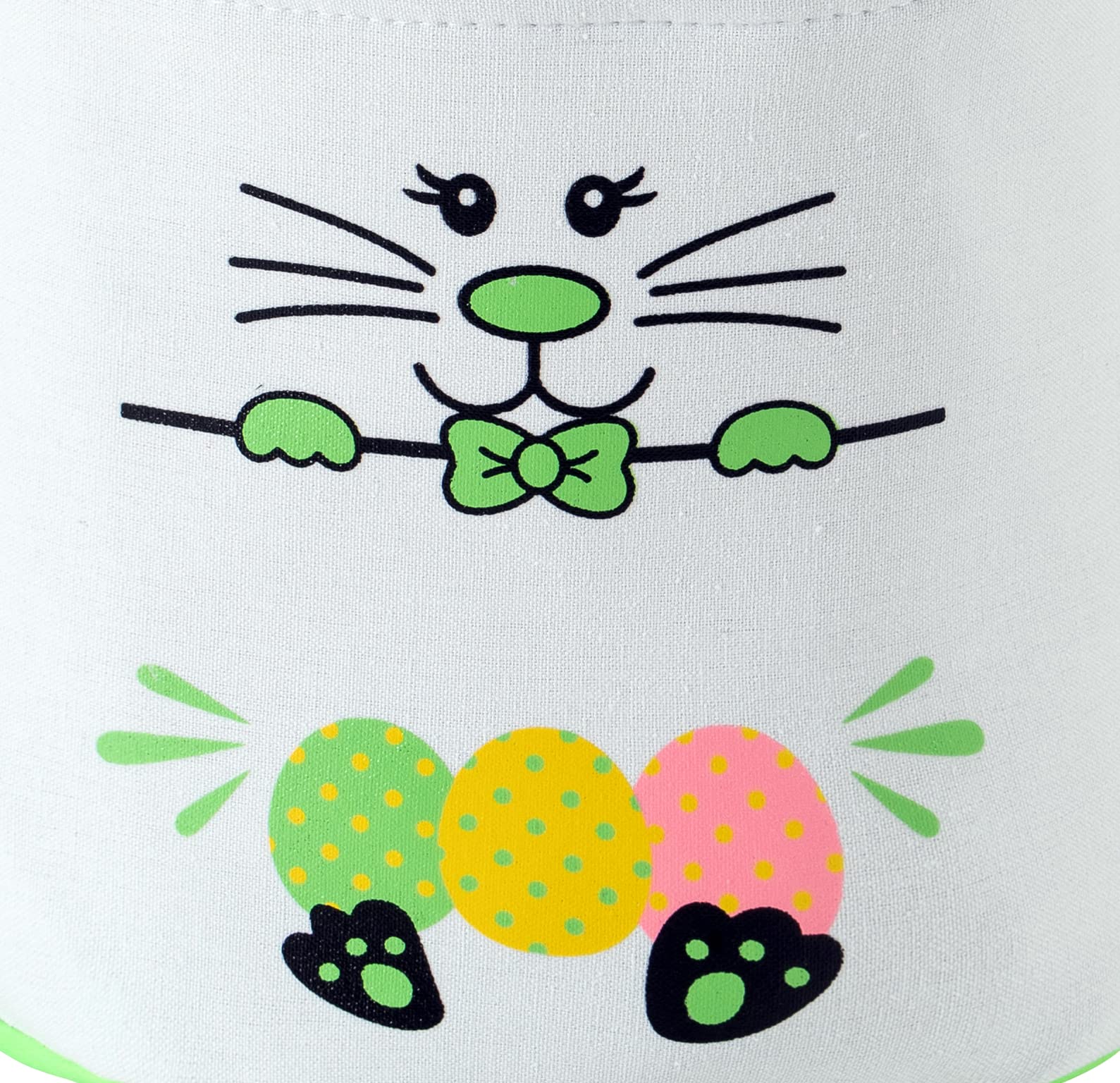 E-FirstFeeling 2 Pack Easter Bunny Basket for Kids Egg Hunt Bunny Baskets Canvas Easter Basket Bucket Tote for Easter Candy (Green Purple)