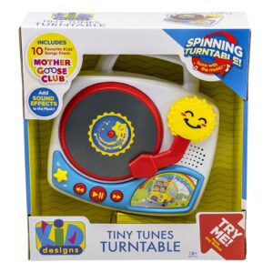 eKids Tiny Tunes Toy Turntable for Toddlers with Built-in Nursery Rhymes and Sound Effects, Musical Toy for Kids