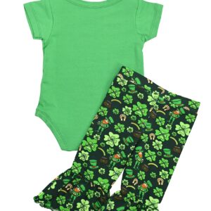 Unique Baby Girls St Patricks Cutest Clover In Town Layette Set (9M, Green)