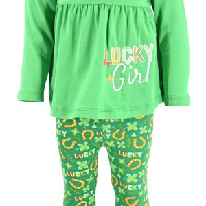 Unique Baby Girls 3 Piece St Patricks Day Lucky Girl Outfit (5Y, Green)