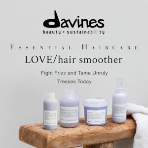 Davines LOVE Hair Smoother, Leave-On Cream To Smooth Frizzy, Unruly Or Wavy Hair Weightlessly, White, 5.07 Fl. Oz.