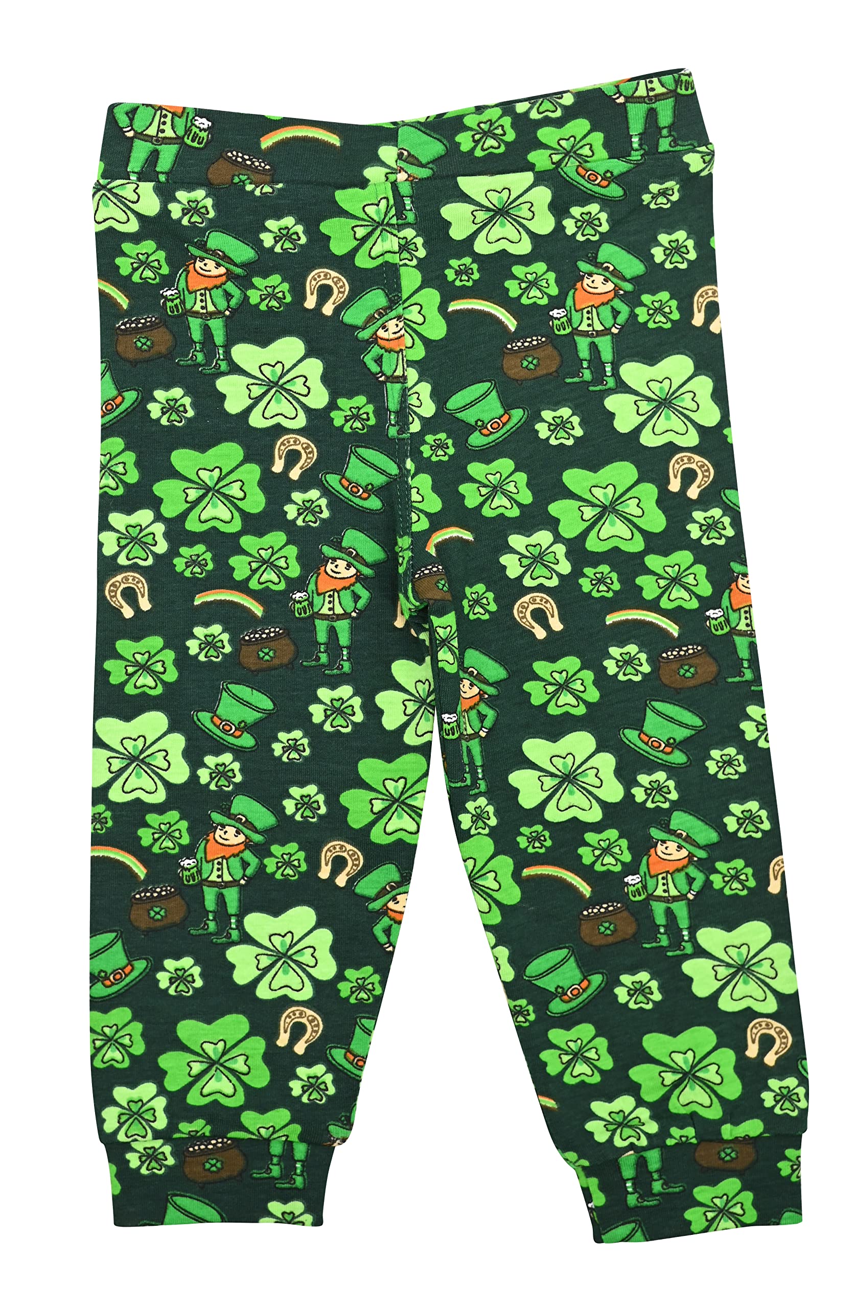 Unique Baby Boys St Patricks Day Lucky Dude Matching Layette Set (6M, Green)