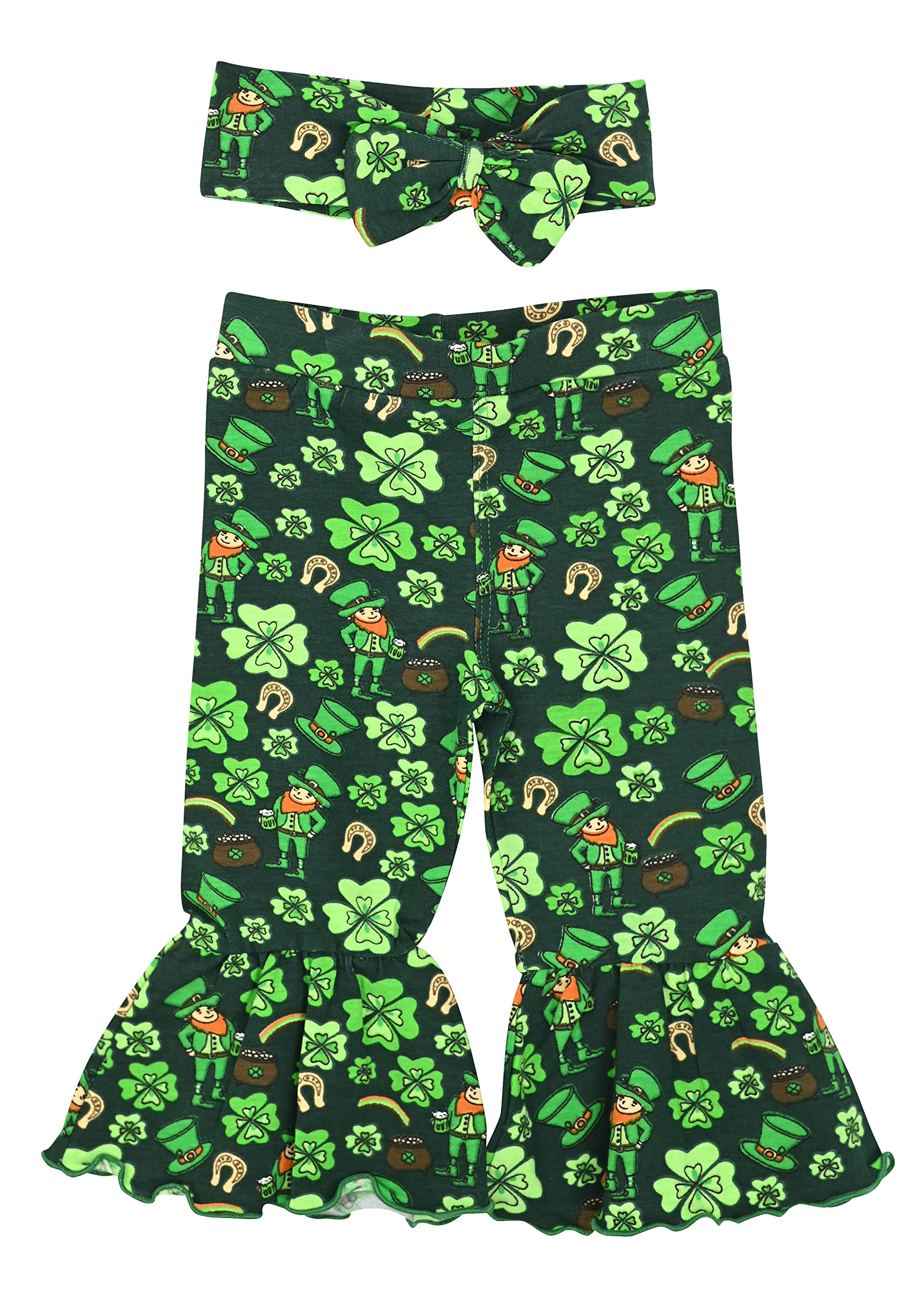 Unique Baby Girls St Patricks Cutest Clover In Town Layette Set (9M, Green)