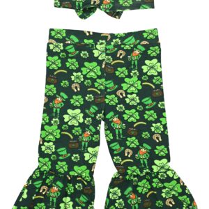 Unique Baby Girls St Patricks Cutest Clover In Town Layette Set (9M, Green)