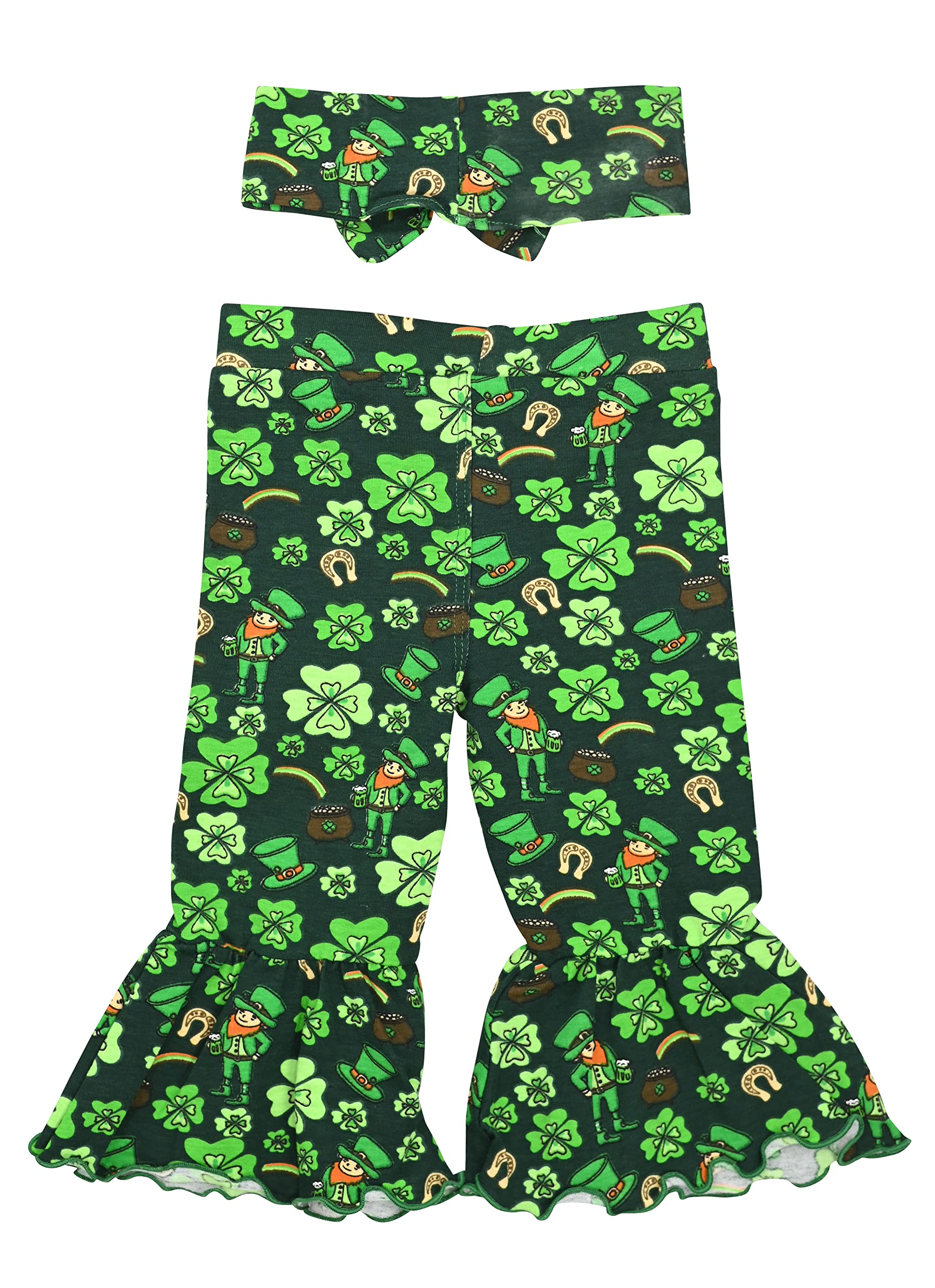 Unique Baby Girls St Patricks Cutest Clover In Town Layette Set (9M, Green)