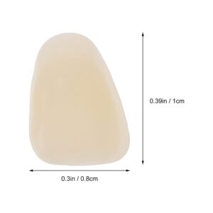 FOMIYES Temporary Crown, 200Pcs Temporary Cap, Dental Acrylic Resin Temporary Crown Veneers Material Temporary Repair Kit Replacements for Missing Broken Fake Teeth Beige