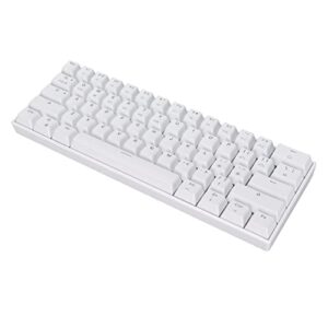 zyyini mechanical keyboard, 61 key mechanical gaming keyboard with rgb backlit computer keyboard, 3 mode connection, for windows/for harmonyos/for android/for ios(red shaft)