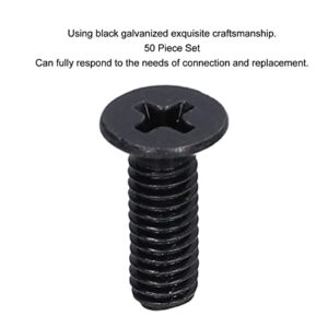 Mxzzand 50Pcs Countersunk Screw Flat M4 A2鈥?0 Connection Part for Laptop Notebook Computer Repair Maintenance(M4*12)