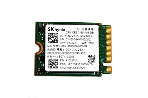 X3K2X Genuine Replacement for Dell 128GB NVMe 2230 Solid State Drive SSD