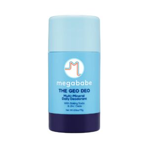 megababe daily deodorant - the geo deo with multi-minerals | aluminum-free, all natural | eucalyptus, cedarwood & mint | 2.6 oz