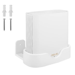 wall mount holder for asus zenwifi whole-home dual-band mesh wifi 6 system xd6 (ax5400), simple and sturdy wall mount holder stand bracket by holaca (white 1pack)