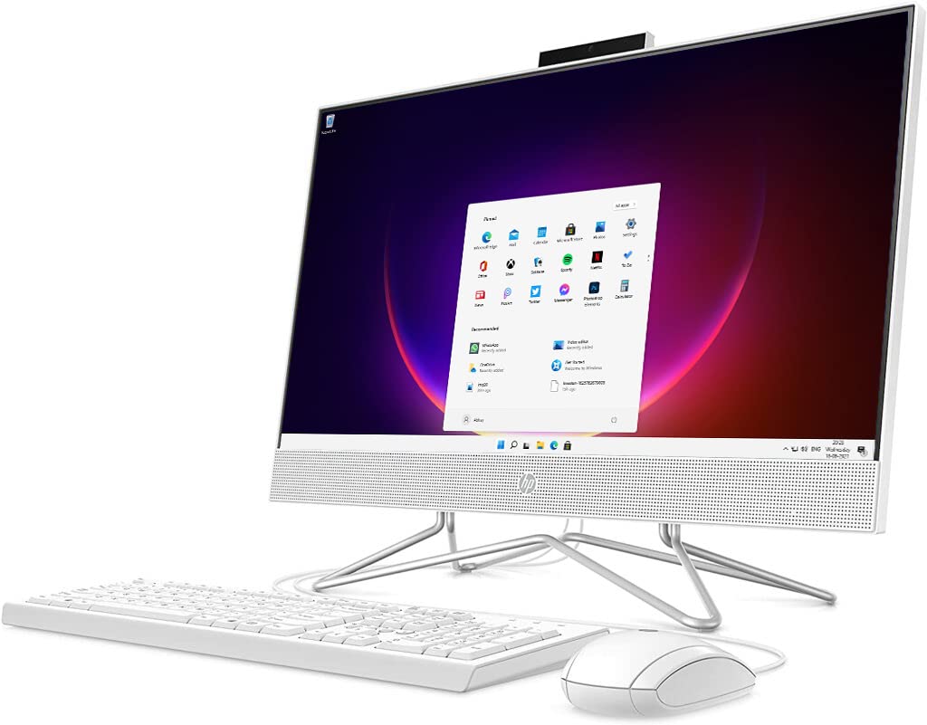 HP 2022 Newest All-in-One Desktop Computer, 23.8" Full HD Touchscreen, AMD Ryzen 5 3500U Processor, AMD Radeon Vega 8 Graphics, 64GB RAM, 1TB SDD + 2TB HDD, Webcam, Windows 11 Home