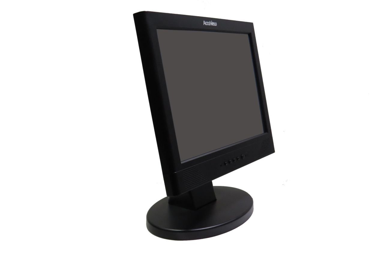 AccuView 15 inch Touch Screen Monitor 1024 x 768 Resolution VGA Signal Connector USB RS232 Touch Interface Black PT5RCA