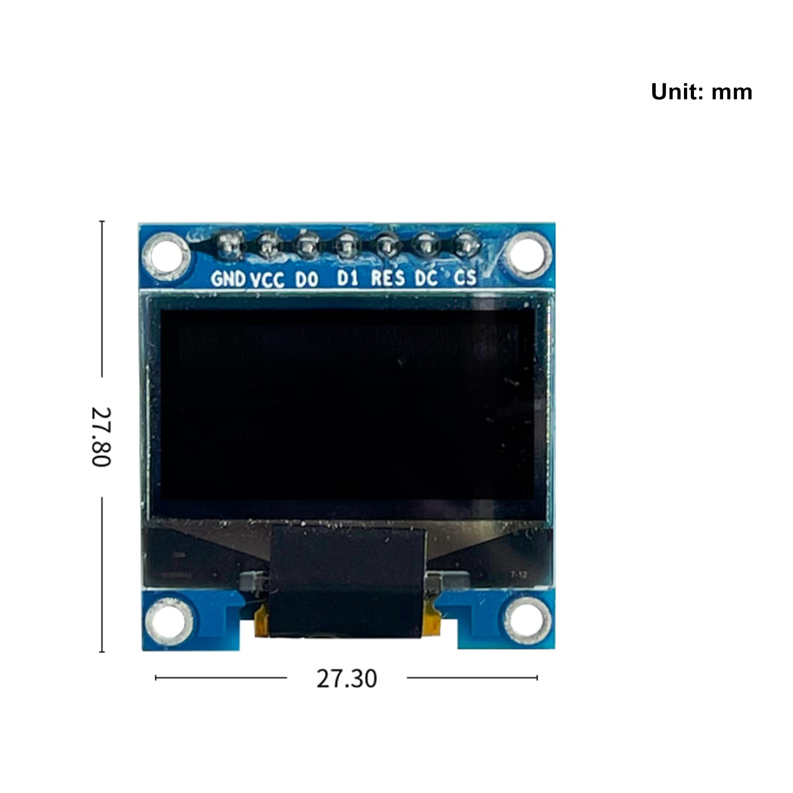 I2C IIC 0.96 Inch 12864 128x64 Blue OLED LCD Display Board Module SSD1315 Driver for Arduino Raspberry Pi DIY MSP420 STM32, Pack 0f 2