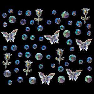 Butterflies Face Gems Stick Jewels for WomenSelf Adhesive Nail Eye Body Rhinestones Gems Women Festival Nail Decor Rhinestone Stickers Rave Party Club Temporary Tattoos (Cute Animals)