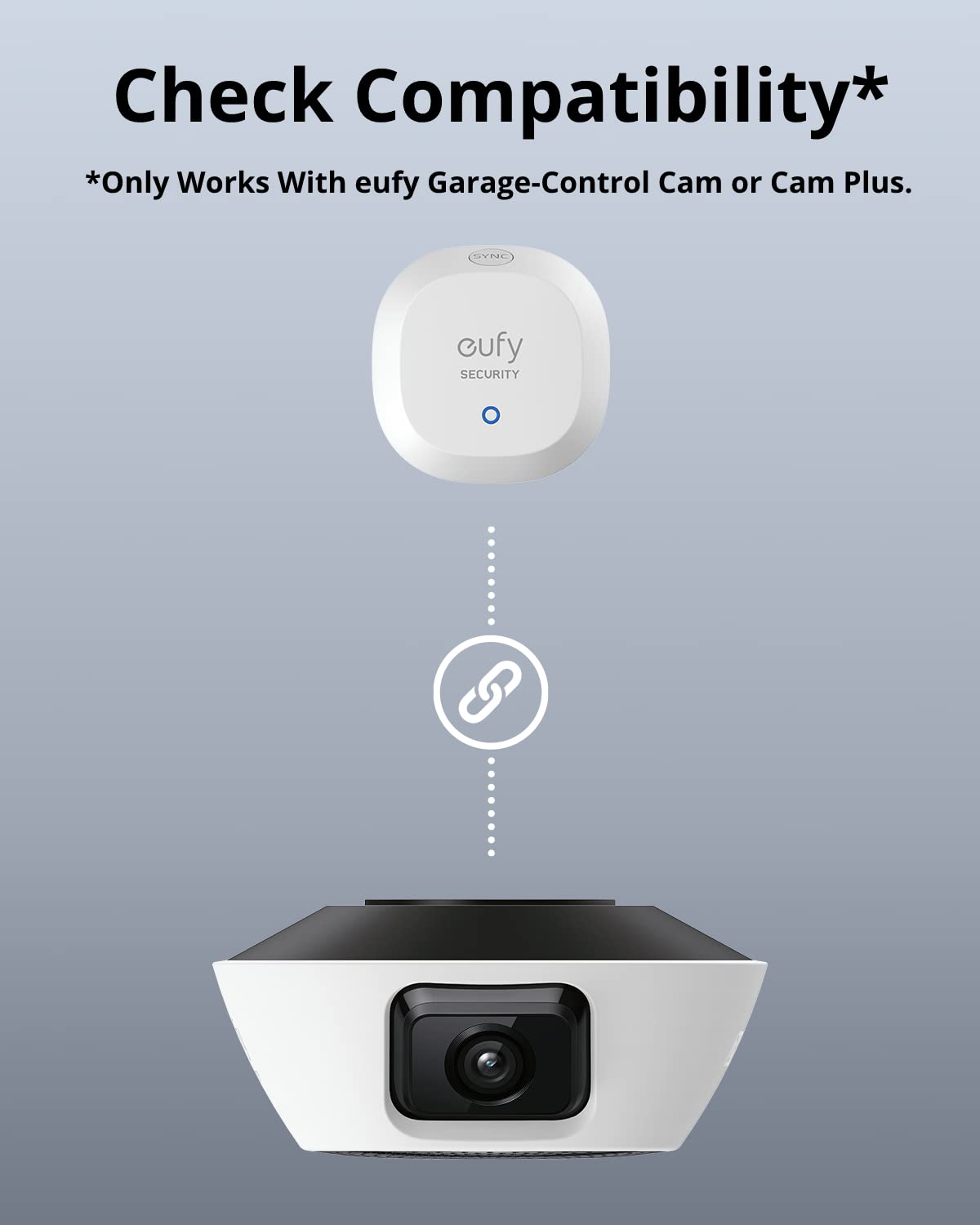 eufy Security Garage Door Sensor Add-On, Compatible with Garage-Control Cam and Cam Plus, Detects Door Open/Close Status, Easy to Install and Pair, 1-Year Battery Life, Low Battery Alerts*