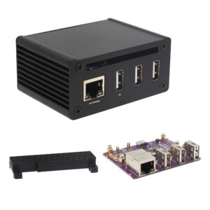 geekworm for raspberry pi zero 2 w case heatsink, m200-k gigabit ethernet expansion board 3-port usb hub with aluminum alloy case&heatsink for raspberry pi zero 2w/zero w (not inlcude raspberry pi)