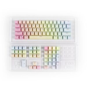 dierya x kemove double shot pbt 108 keys keycap set,oem translucent layer profile keycaps, ansi layout compatible for /61/87/104/108/60 percent mechanical gaming keyboard (keycaps only)