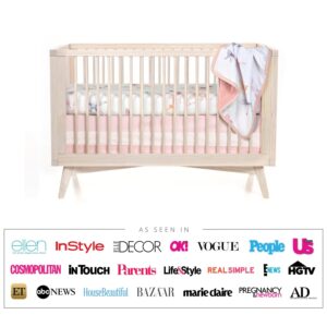 Oilo Crib Sheet, Breathable 100% Turkish Cotton Fitted Jersey, 300 Thread Count, Machine Washable, Fits Standard Crib (28" x 52" x 6"), Girl, Boy, & Neutral Nursery Design, Watercolors, Butterfly