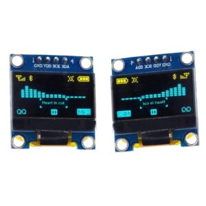 i2c iic 0.96 inch 12864 128x64 blue oled lcd display board module ssd1315 driver for arduino raspberry pi diy msp420 stm32, pack 0f 2