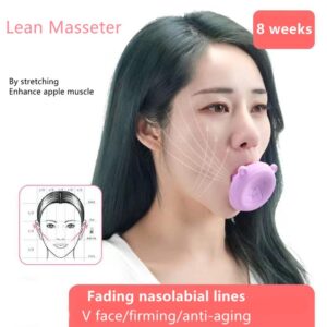 Face Neck Toning Exerciser for Women, Face Lift Skin Firming V Shape Double Chin Exerciser Instrument, Eliminate Nasolabial Folds, Tighten Facial Skin, Portable Anti Wrinkle Mouth Exercise Tool