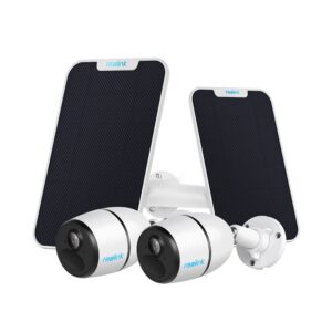 reolink 2 pack go plus celluar security camera bundle with solar panel