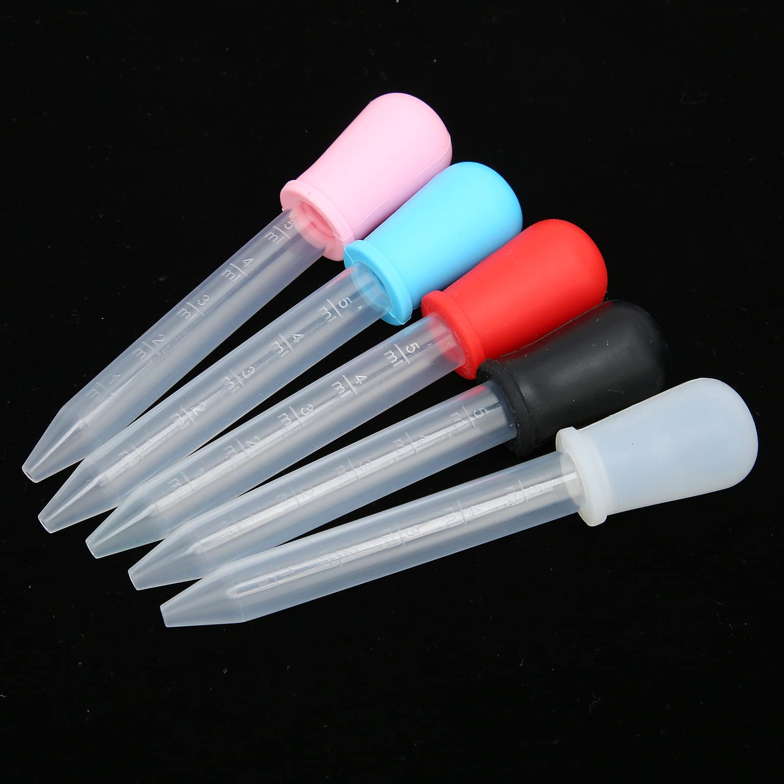 5pcs Liquid Dropper, Jewelry Dropper, 5ml Silicone Calibrated Dropper, Transfer Pipettes for Resin