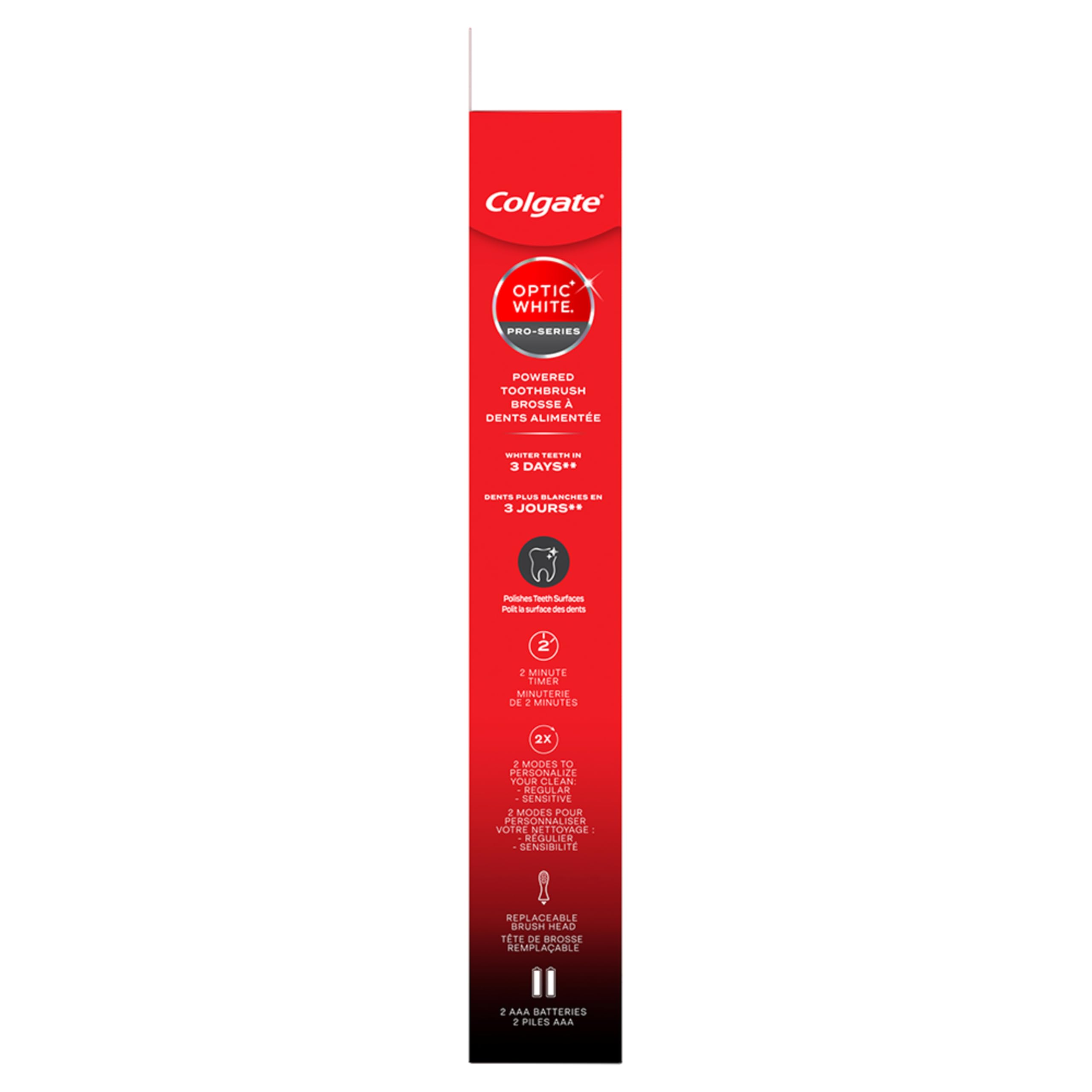 Colgate 360 Optic White Pro-Series Battery Black Toothbrush