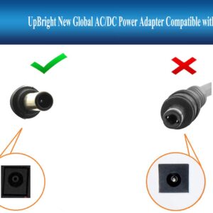 UpBright 19V AC/DC Adapter Compatible with Samsung HW-Q700A Q700A HWQ700A PS-WA75B HW-Q700A/ZA HW-Q800A Q800A HWQ800A HW-Q800A/ZA 3.1.2ch Soundbar DC19V 3.11A 19VDC Power Supply Cord Battery Charger