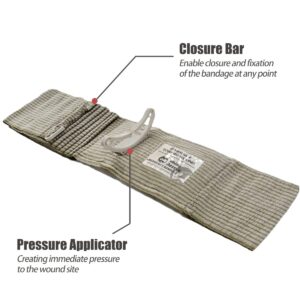 RHINO RESCUE 6" Emergency Compression Bandage Strile Trauma Wound Dressing Israeli First Aid Kit IFAK, FSA HSA Eligible, 6 Inch, 10 Count