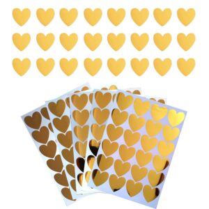 fazhbary 120 pcs 2" gold heart wall decals heart stickers for wall vinyl stickers for girls boys baby bedroom nursery decoration