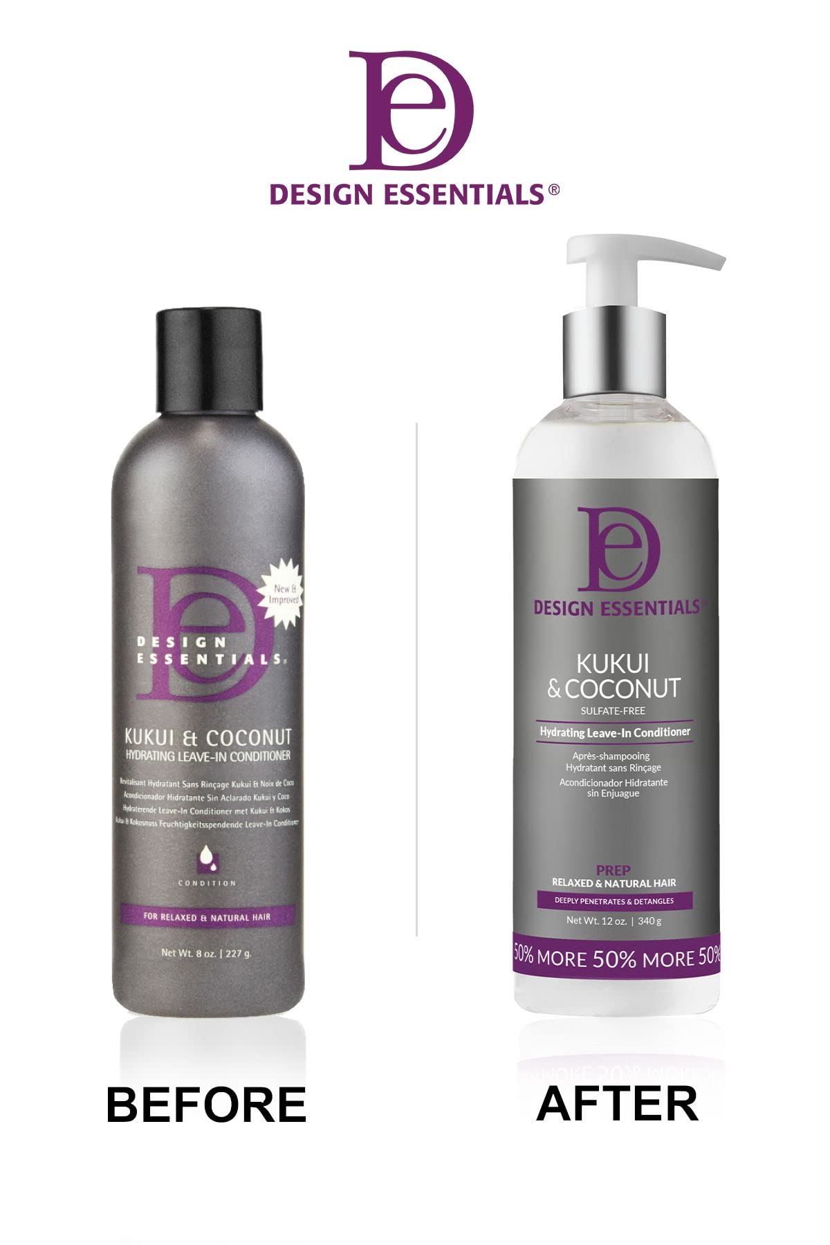 Design Essentials Kukui And Coconut Hydrating Leave-In Conditioner Sulfate Free 340 g / 12 oz