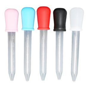 5pcs liquid dropper, jewelry dropper, 5ml silicone calibrated dropper, transfer pipettes for resin