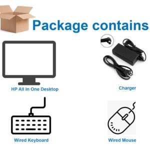 HP All in One Desktop 21 Inch PC 21-B0024 Computer, AMD A4-9125 Processor |4GB Ram, 128GB Solid State Drive| Webcam, Speakers, HDMI, WiFi and Bluetooth, Keyboard Mouse Windows 10, White (Renewed)