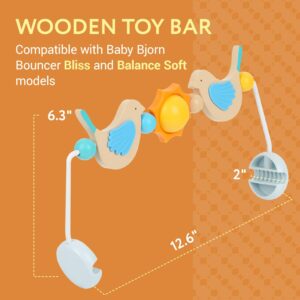 Impresa Wooden Toy Bar for Baby Bjorn Bouncer to Fascinate Your Child - Universal Impresa Toy Arch Intended for BabyBjorn Bouncers - Wooden Toys for Babies for Development of Motor Skills