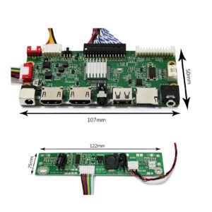 VSDISPLAY 24" 24 Inch 1920X360 IPS Stretched Bar Style LCD Screen DV240FBM-NB0 with HD-MI USB SD AV LCD Controller Board,for DIY Gaming Cabinet Monitor/Advertising Display Panel/Digital Signage