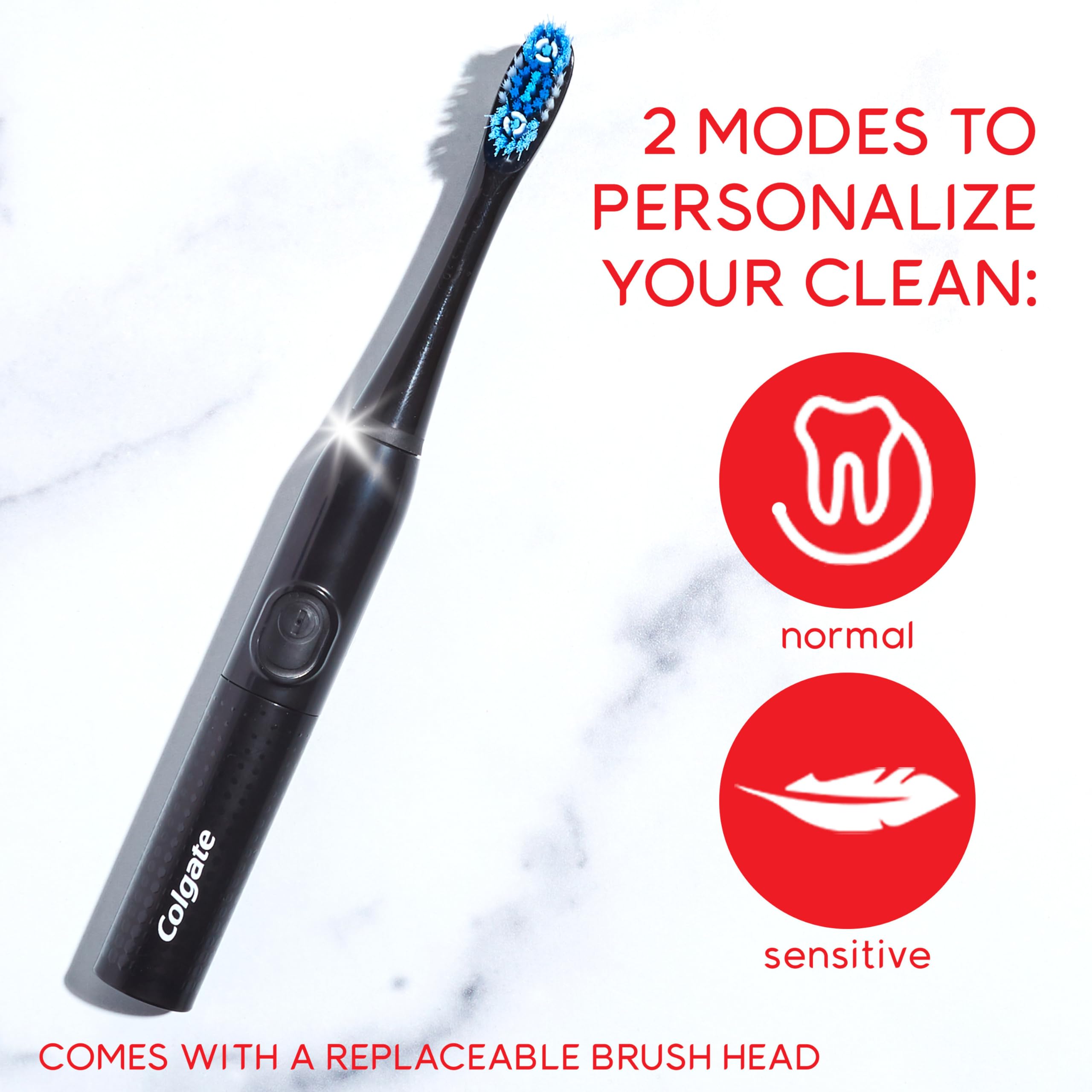 Colgate 360 Optic White Pro-Series Battery Black Toothbrush