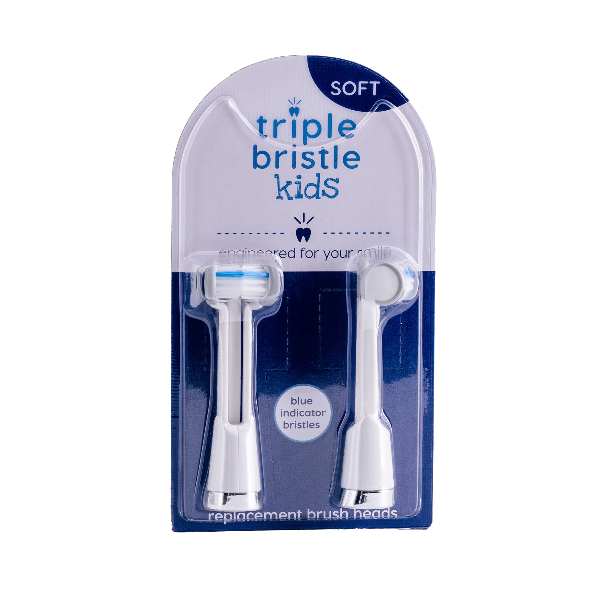 Triple Bristle TB Kids Toothbrush + Replacement Head 2pk