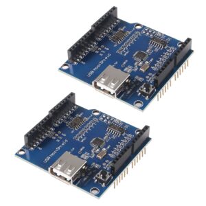 aitrip 2pcs usb host shield compatible with arduino uno mega 2560 1280 support google android adk usb hub