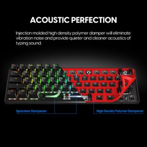 Pulsar Gaming Gears - PCMK Gaming Mechanical Keyboard ANSI Hot Swappable 60% (Barebone, Black)